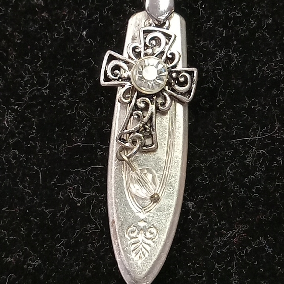 Jewelry | Handmade Spoon Necklace With Cross Accent | Poshmark